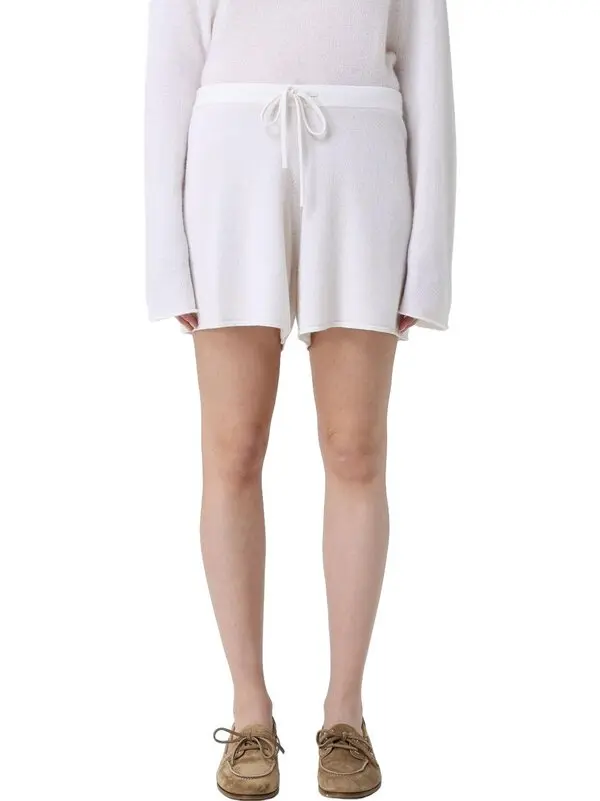 ALLUDE Drawstring Shorts - White