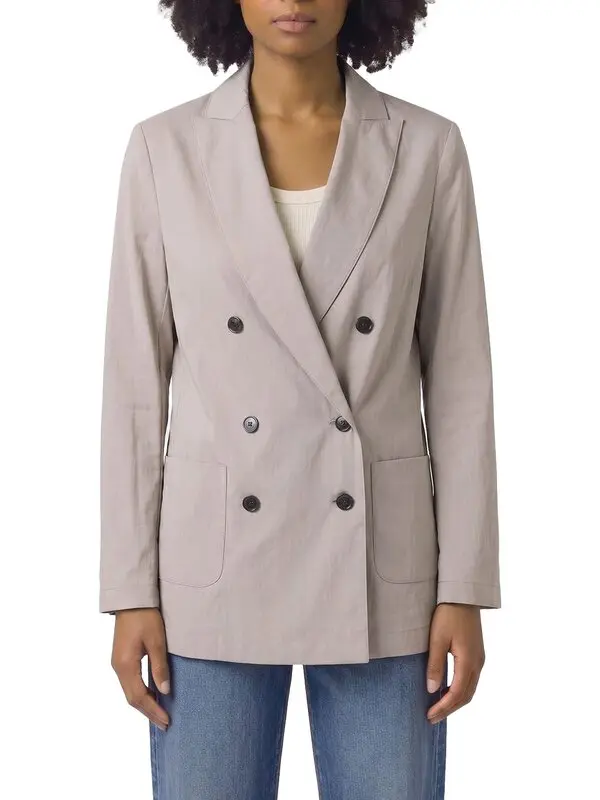 MYTHS Double Breasted Blazer - Brown