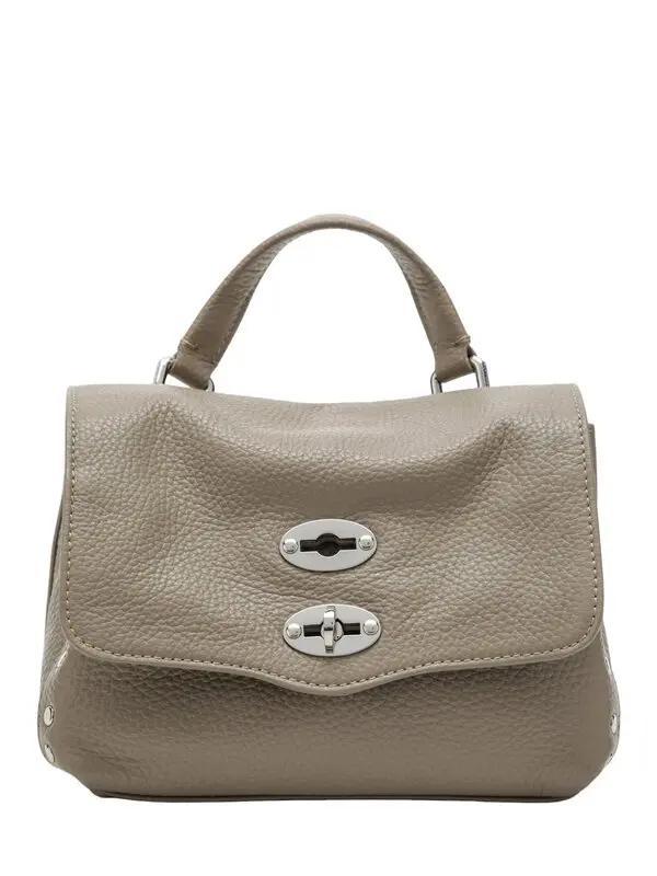ZANELLATO Postina Mini Bag In Hammered Leather - Grey