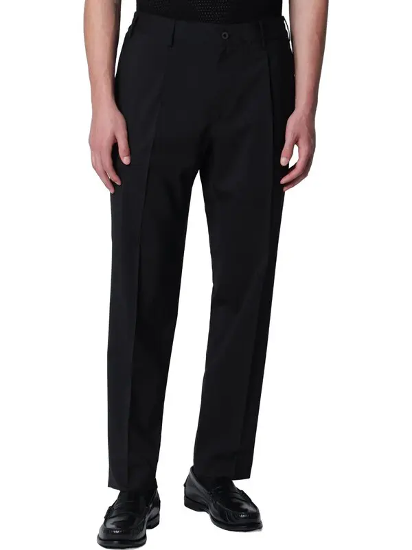 SANTANIELLO Wool Blend Trousers - Black
