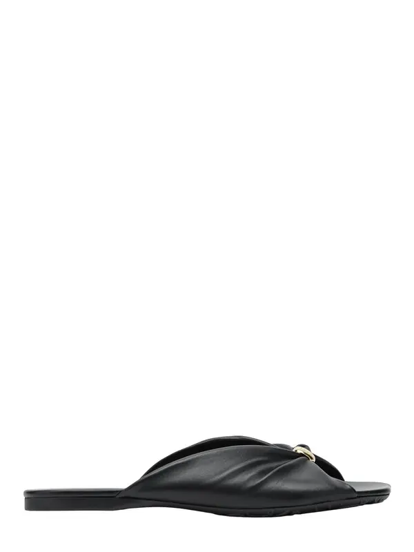 Loewe Pebble Soft Lambskin Nappa Slides - Black