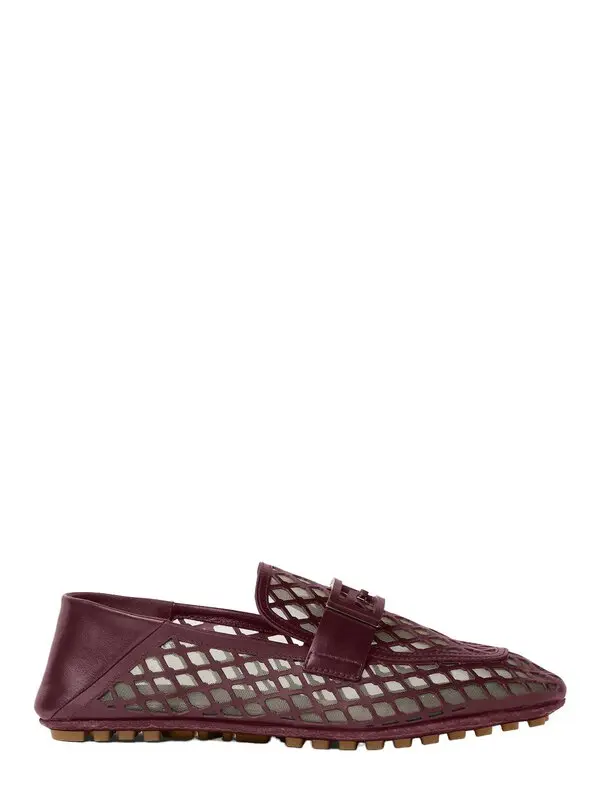 Fendi Baguette Driving Loafers - Red