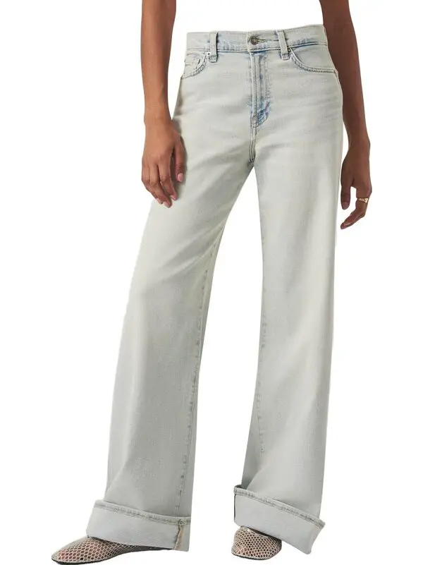 Splendid Light Wash Slim Palazzo Jeans - Oahu