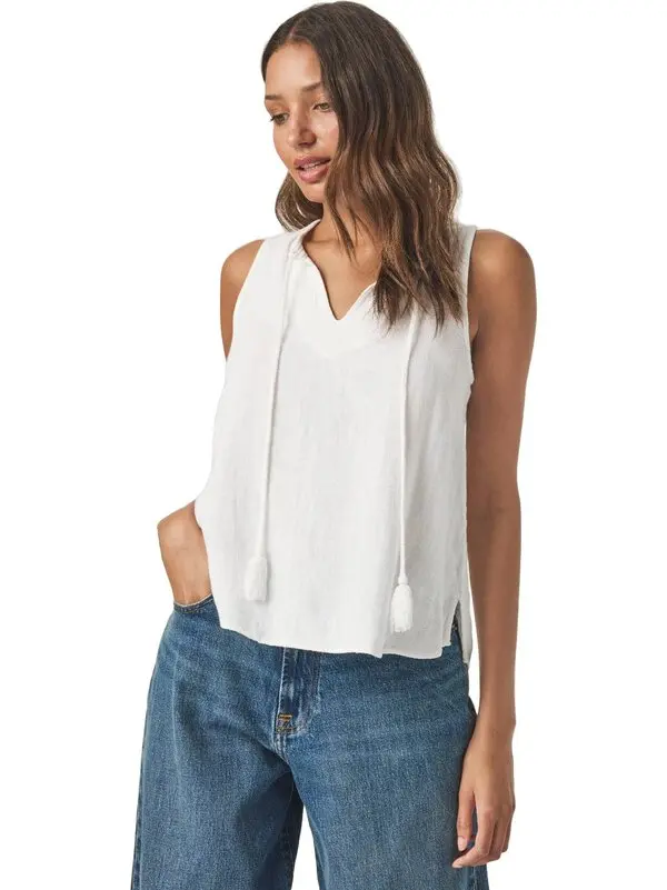 Splendid Layla Linen Blend Tank - White