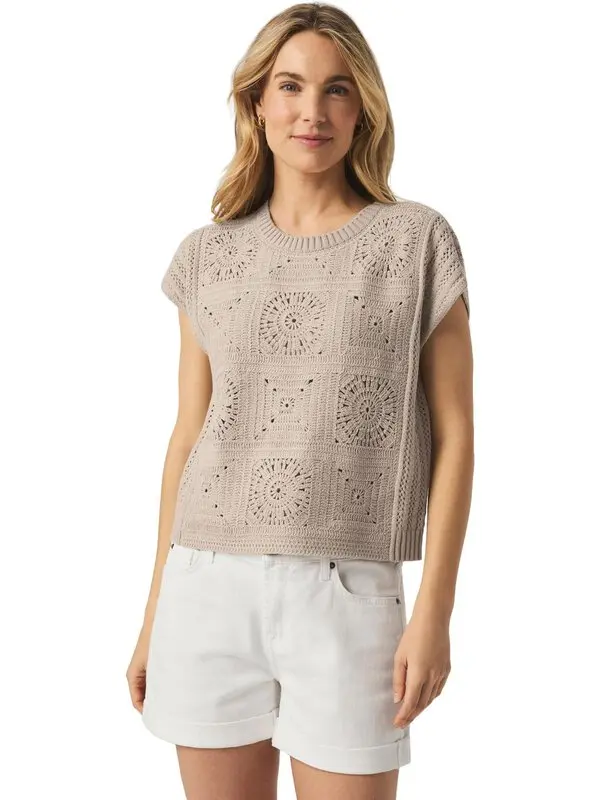 Splendid Anderson Pointelle Knit Sweater Tank - Country Air