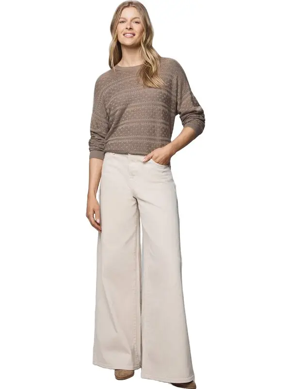 Splendid Georgie Cashblend Pointelle Sweater - Cedar Brown