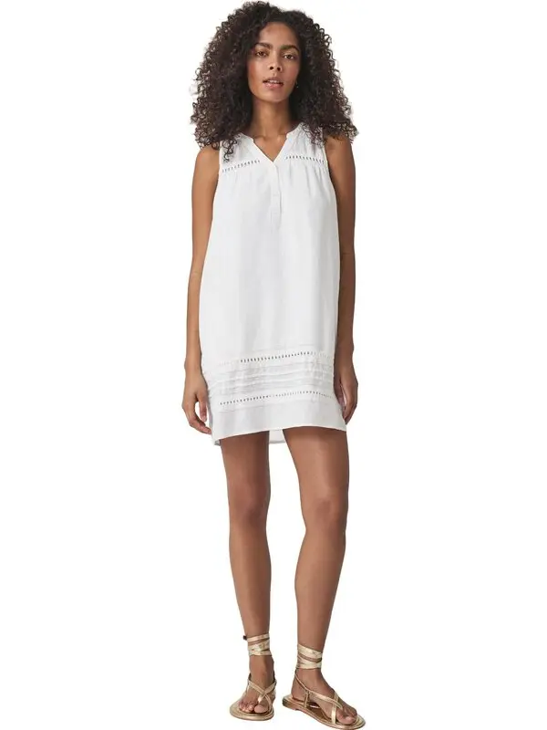 Splendid Catalina Mini Dress With Crochet Lace Trim - Ink