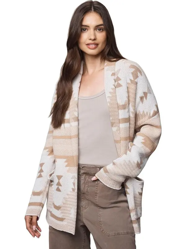 Splendid Cierra Cardigan - Burnt Orange Aztec