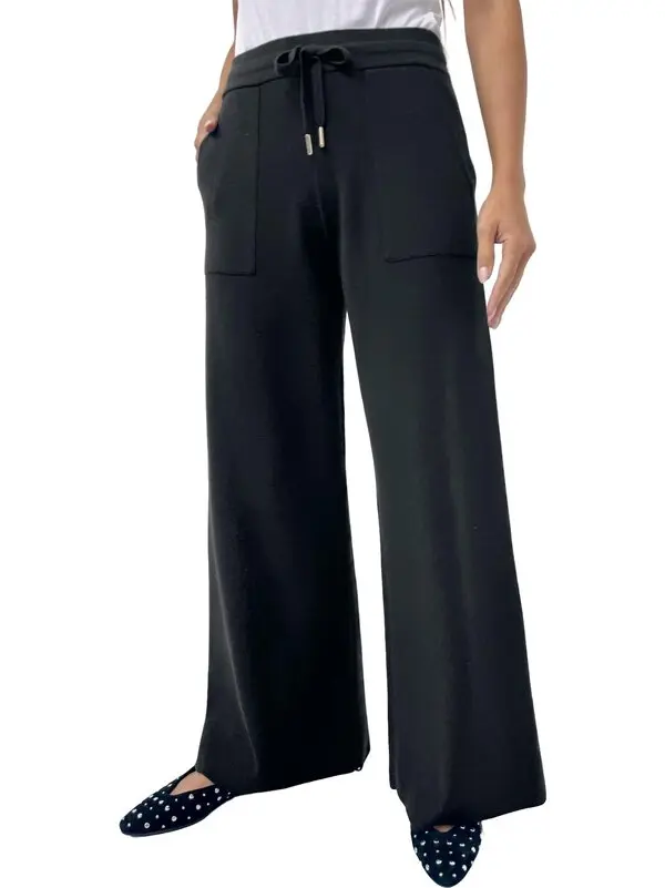 Splendid X @cellajaneblog Sweater Wide Leg Pant - Black