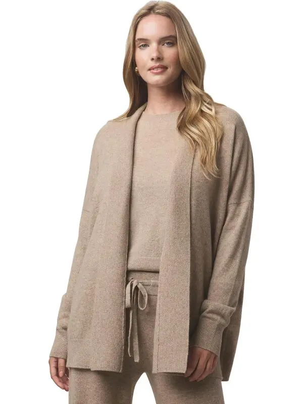 Splendid Tori Cashmere Oversized Cardigan - Rosewood