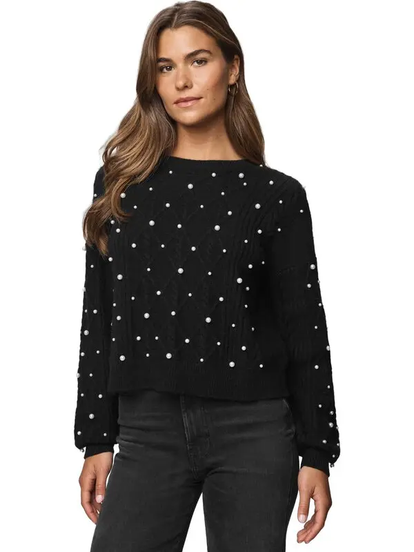 Splendid Demi Pearl Sweater - Black