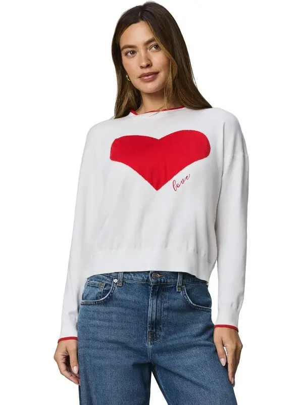 Splendid Leah Love Sweater - Sea Breeze Heather/navy