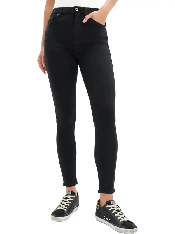 Splendid High Waist Ankle Skinny Jeans - Black