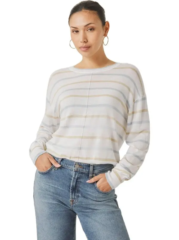 Splendid Finn Stripe Sweater - White Multi Stripe
