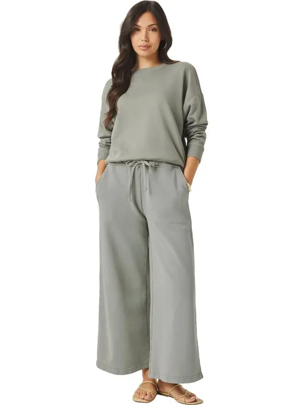 Splendid Greta Terry Crewneck - Shell