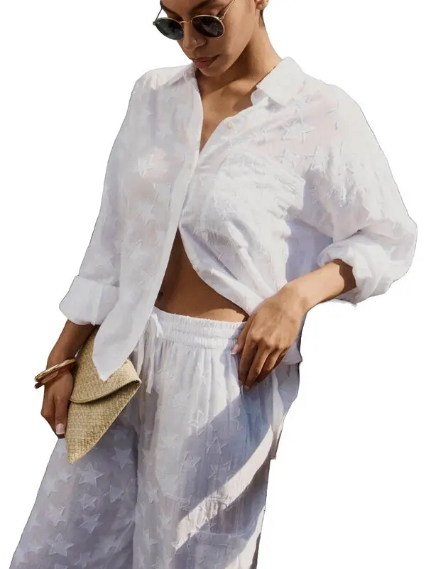 Splendid Caprice Star Button-down Shirt - White