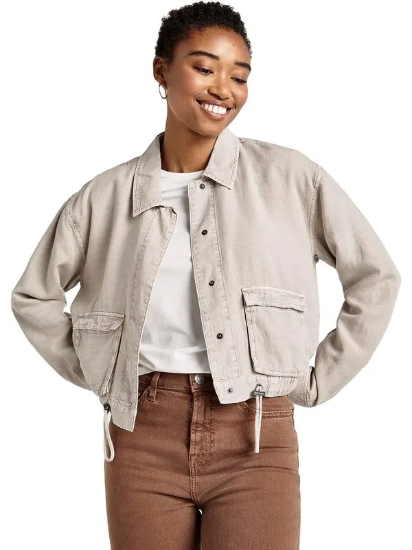 Splendid Breck Cropped Utility Jacket - Fawn