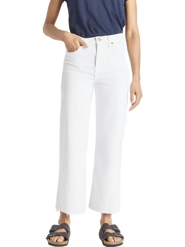 Splendid Cropped Wide Leg Jean - White