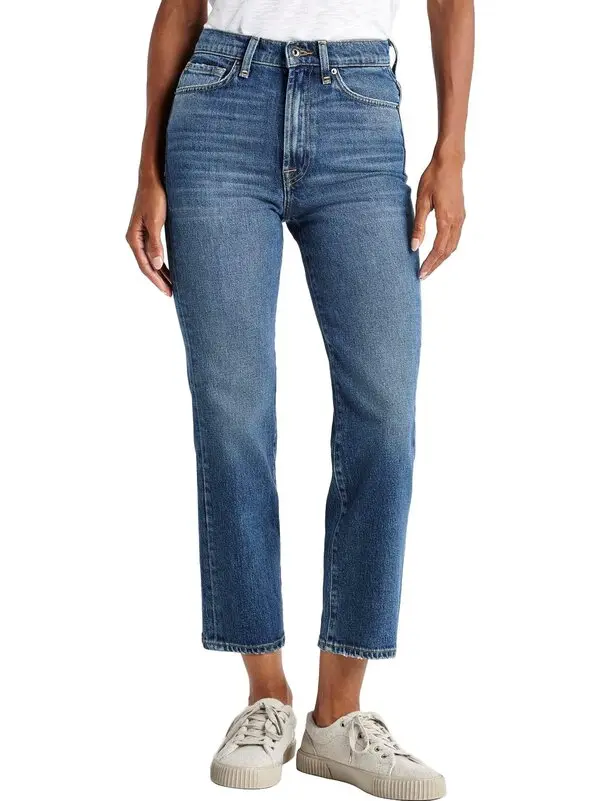Splendid Cropped Stovepipe Jeans - Explorer Med Wash