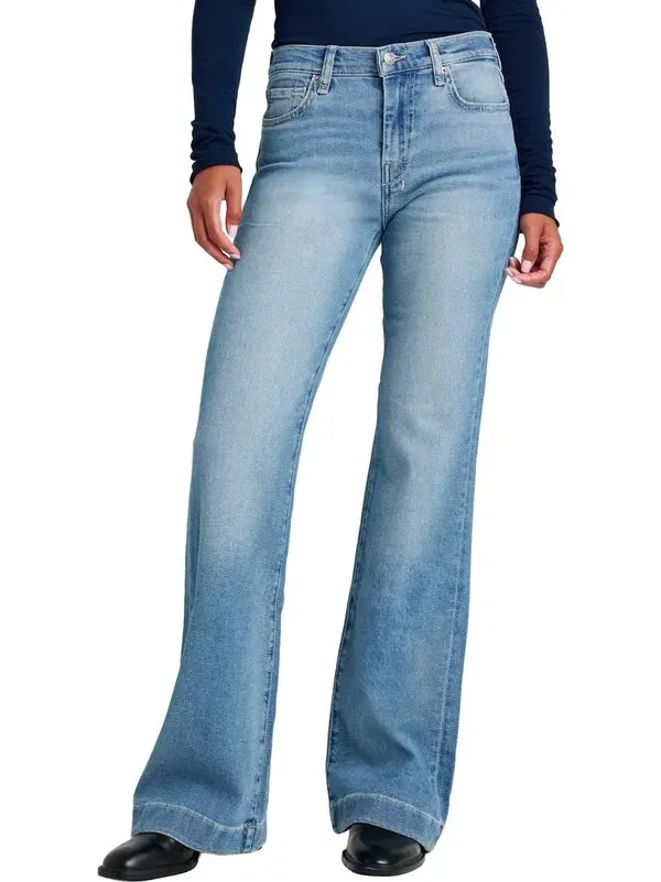 Splendid Dark Wash Flared Trouser Jeans - Paradise Cove Dark Wash