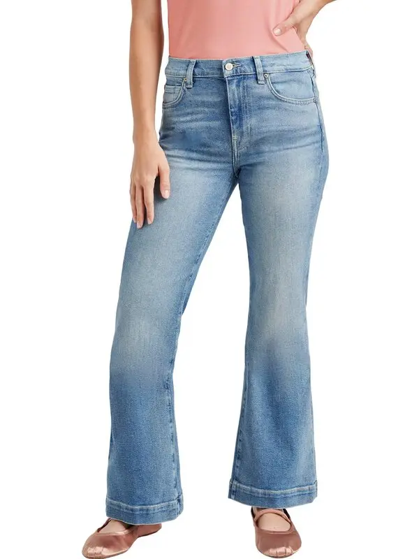 Splendid Medium Wash Flared Trouser Jeans - Be My Baby Medium Wash