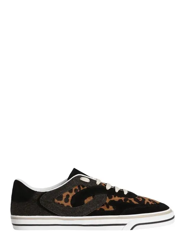 Dolce & Gabbana Leopard Print Sailing Sneakers - Brown