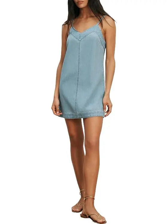 Veronica Beard Sleeveless Denim Mini Dress - Big Splash