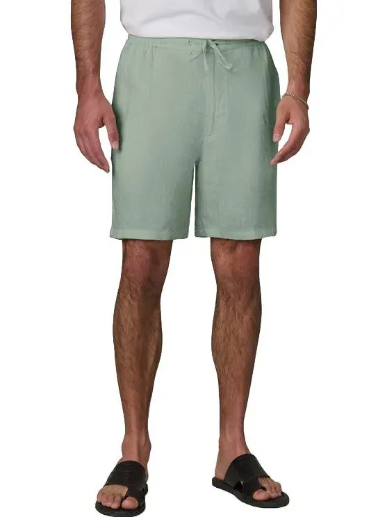 Joe's Jeans Linen Drawstring Shorts - Green Milieu