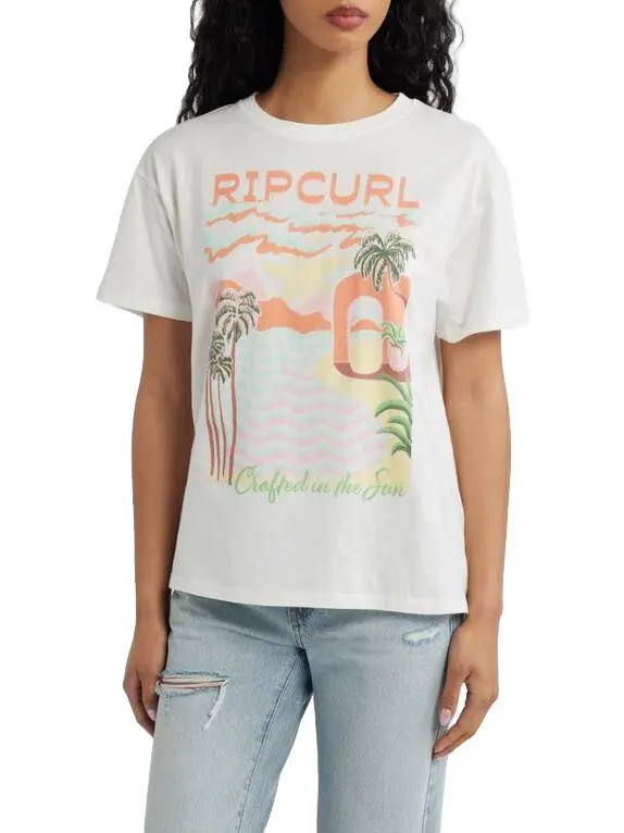 Rip Curl Crafted In The Sun Graphic T-shirt - Bone