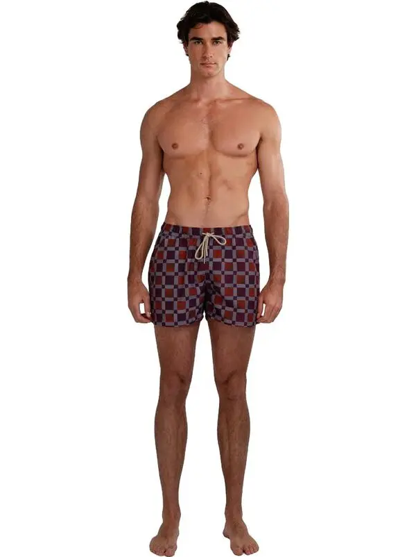 GOODPARK Boardwalk Trunk With Printed Design - Plum Tile