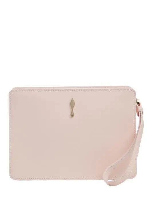 CHRISTIAN LOUBOUTIN Small Bettina Wristlet - P648 Poupee/gold