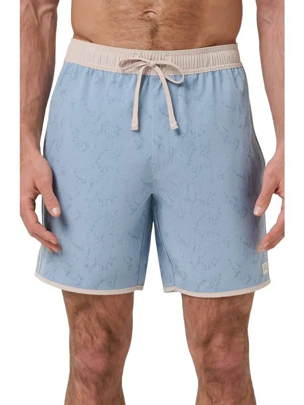 Travis Mathew Beach Club Board Shorts - Ash Blue
