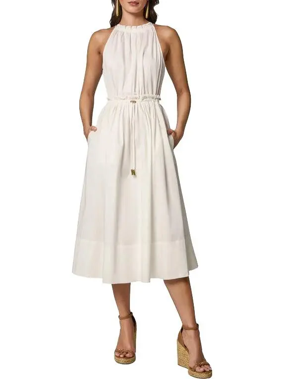 Donna Karan New York Weekend Sleeveless A-line Midi Dress - Cream
