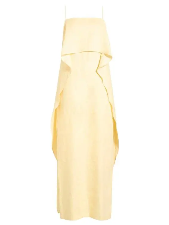 Staud Valencia Linen Maxi Dress - Butter