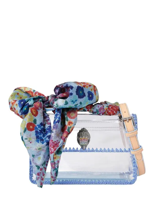 Kurt Geiger Mini Kensington Vinyl Convertible Crossbody Bag - Light/pastel Blue
