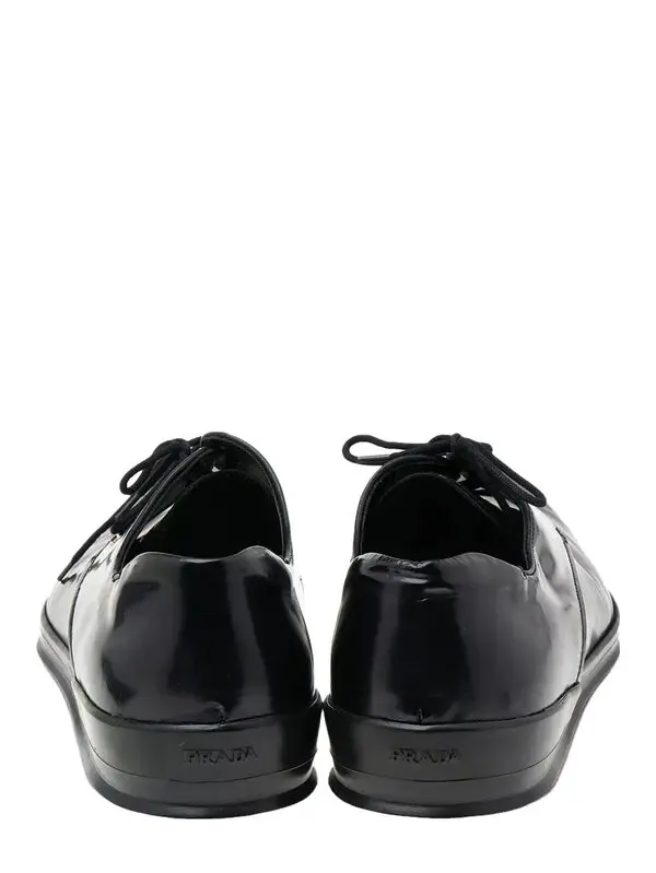 Prada Patent Leather Oxford Shoes - Black