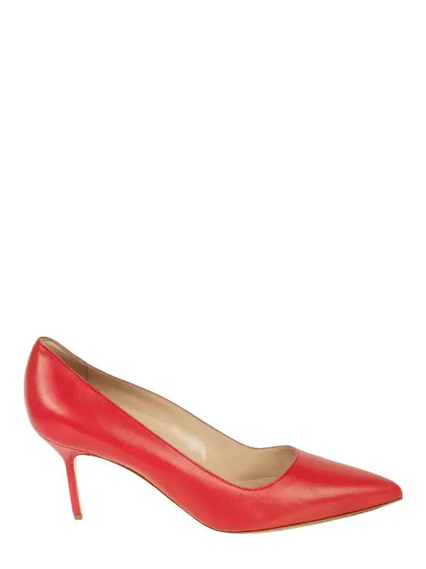 Manolo Blahnik Pointed-toe Leather Pumps - Red