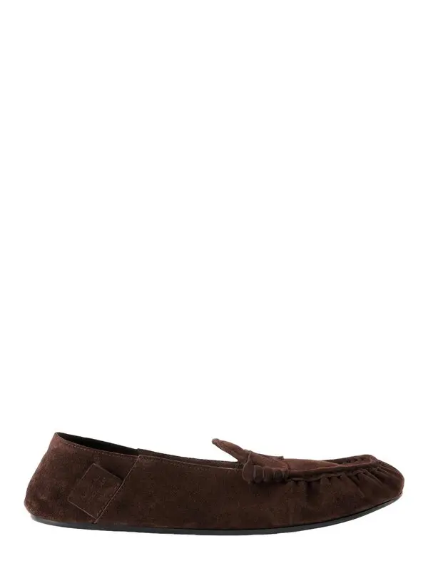Acne Studios Bojan Suede Loafers - Brown