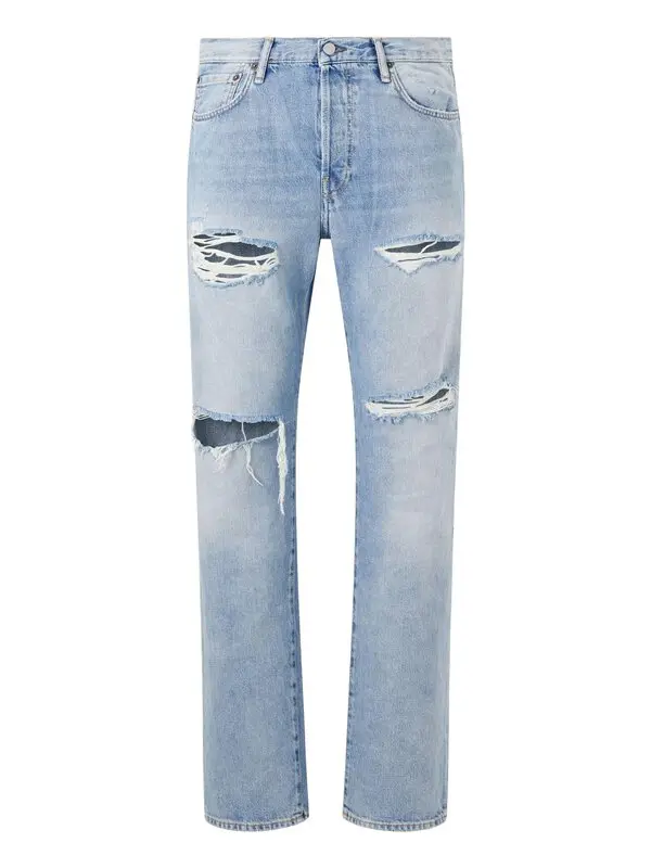 Acne Studios Ripped Straight-leg Jeans - Blue