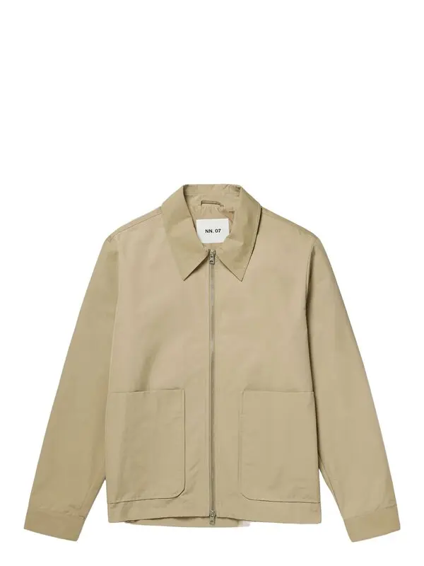 Nn07 Gael 8445 Organic Cotton-blend Zip-up Jacket - Beige