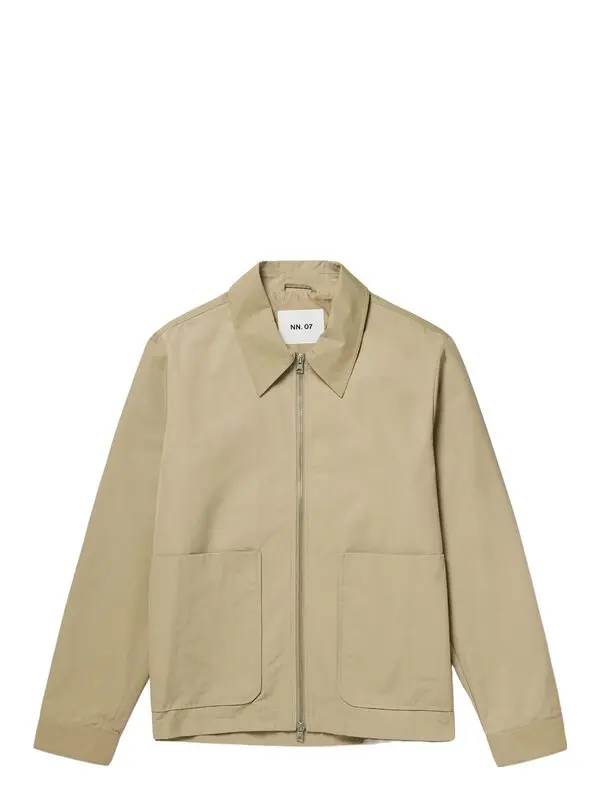 Nn07 Gael 8445 Organic Cotton-blend Zip-up Jacket - Neutrals
