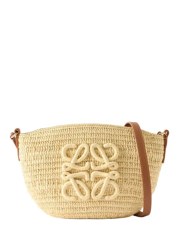Loewe Eclipse Raffia Shoulder Bag - Neutrals