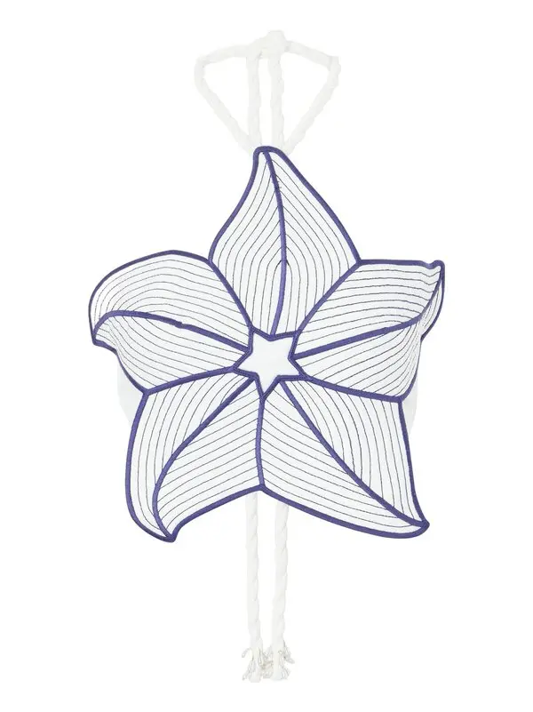 Farm Rio Coast Stars Linen-blend Halterneck Top - Neutrals