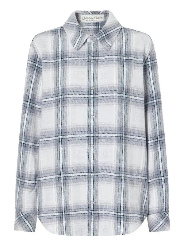 GOD’S TRUE CASHMERE God's True Cashmere Cloud Light Tartan Shirt - Blue
