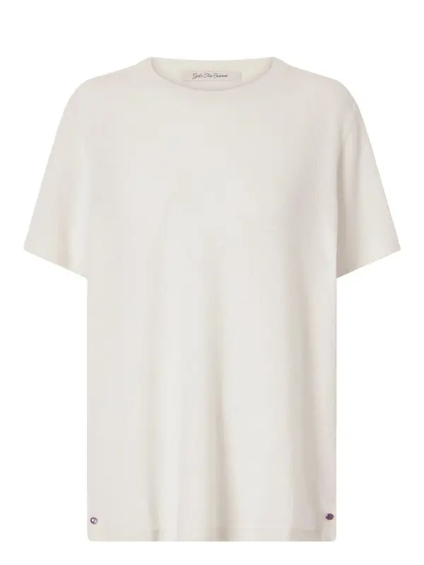 GOD’S TRUE CASHMERE God's True Cashmere Signature Knitted Cashmere T-shirt - Gray