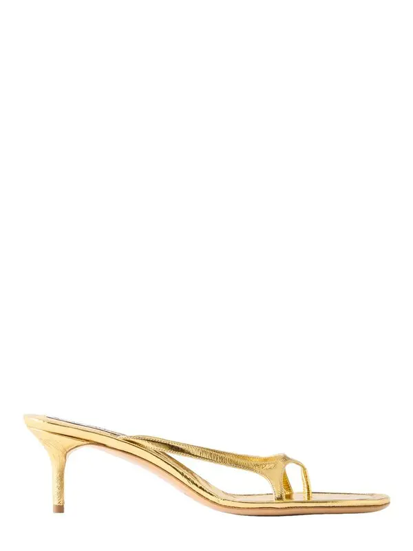 Acne Studios Metallic Patent-leather Sandals - Gold