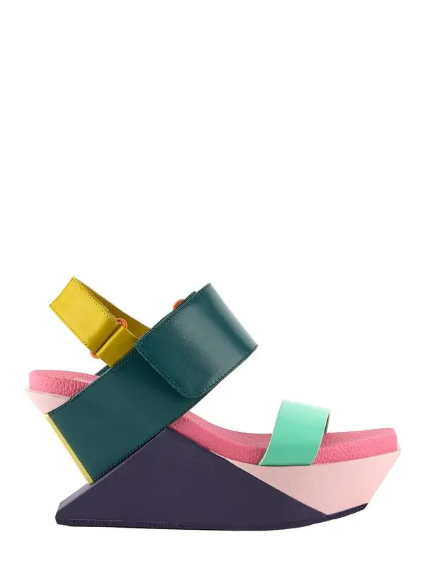 United Nude Delta Wedge Sandal - Purple/green/pink