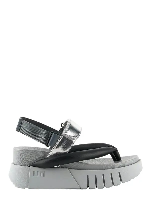 United Nude Delta Tong Platform Sandals - Silver/black/grey