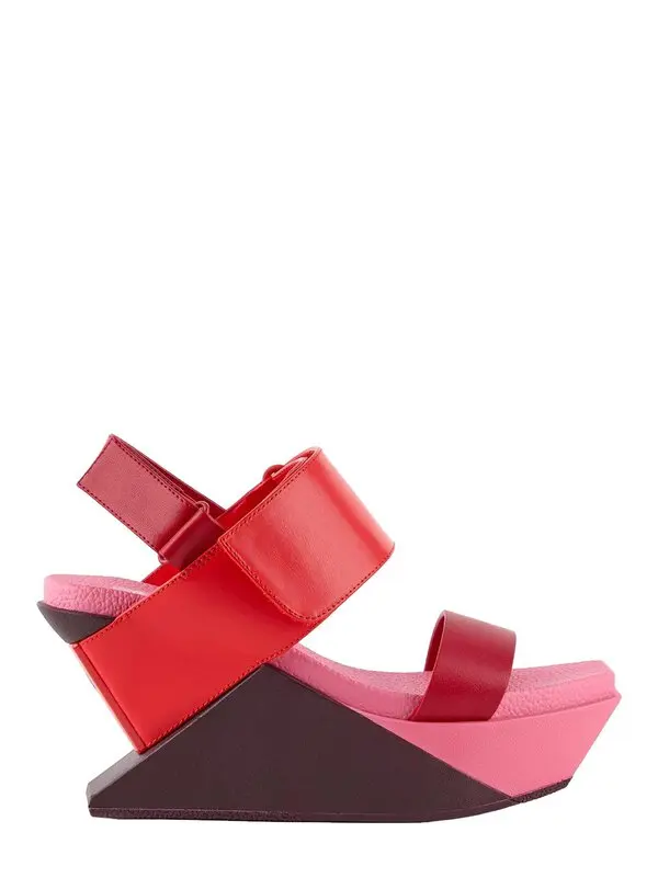 United Nude Delta Wedge Sandal - Red/pink
