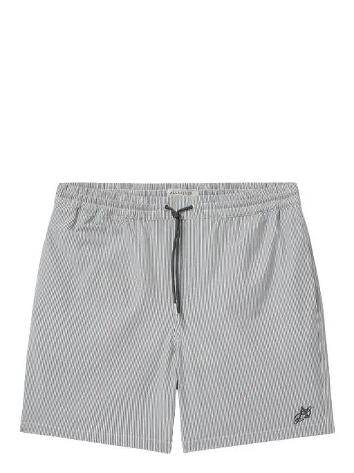 ALLSAINTS Ciper Stripe Swim Trunks - Chalk White/blue
